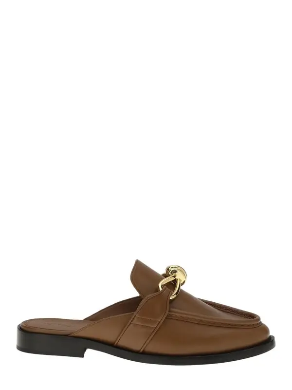 Bottega Veneta Astaire Leather Loafers With Knot Detail - Brown