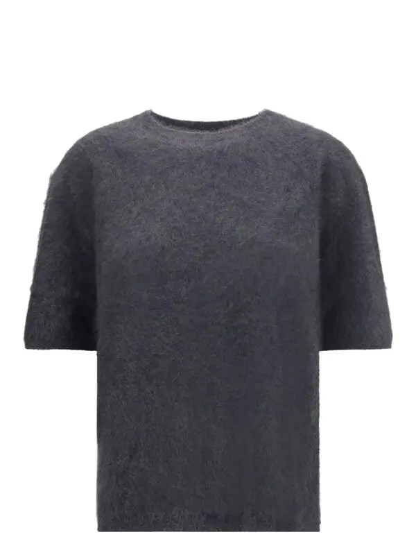 LISA YANG Maren Brushed Cashmere Sweater - Grey