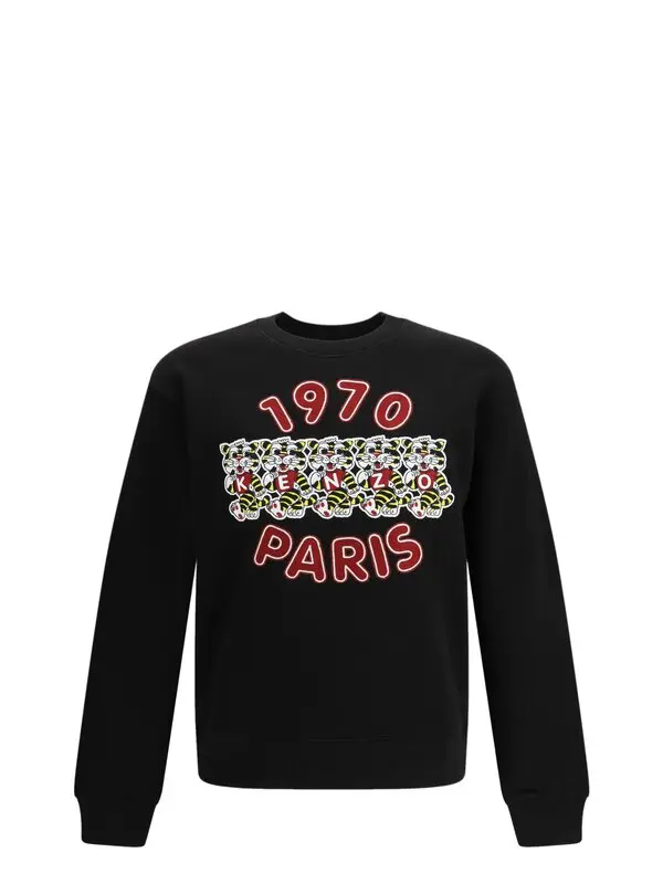 Kenzo Wild Tiger Cotton Sweatshirt - Black