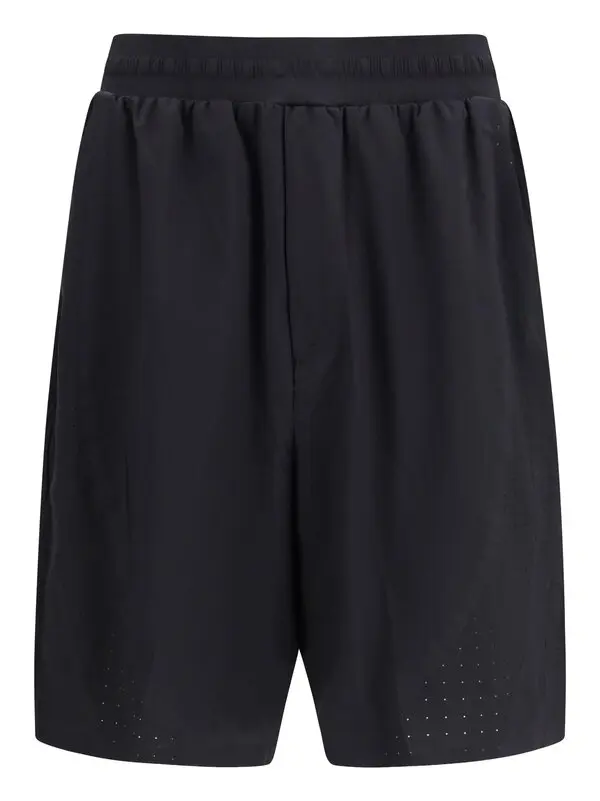 Y3 Lightweight Woven Shorts With Perforated Details - Black