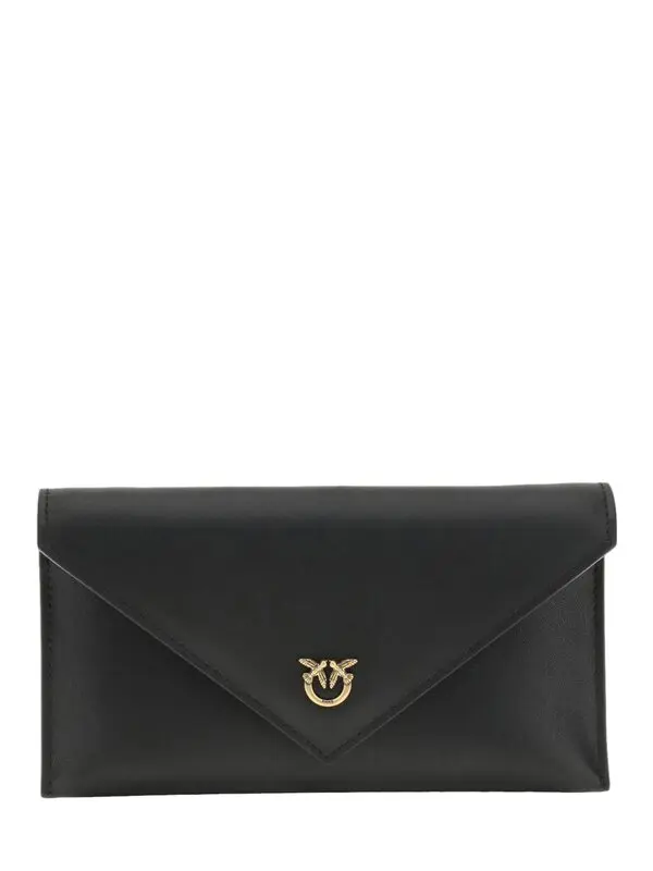 Pinko Love Birds Logo Mini Clutch Bag - Black