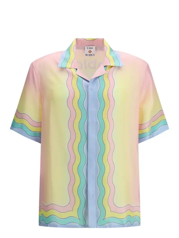 Casablanca All-over Onogra Jacquard Pattern Polo Shirt Ale - Multicolour
