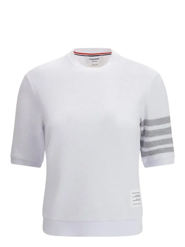 Thom Browne 4-bar Cotton T-shirt - White