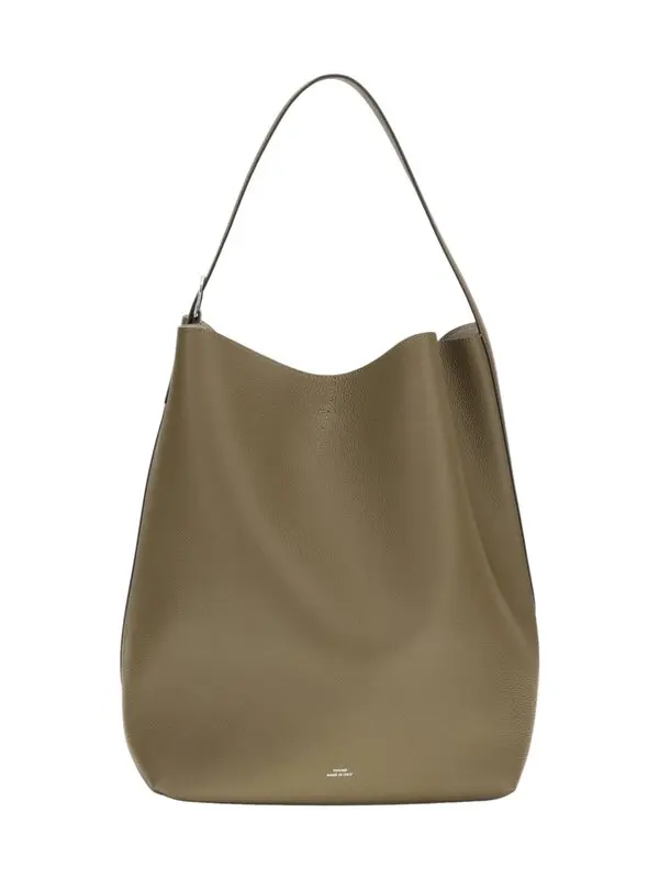 TOTEME Grained Leather Tote Bag - Green