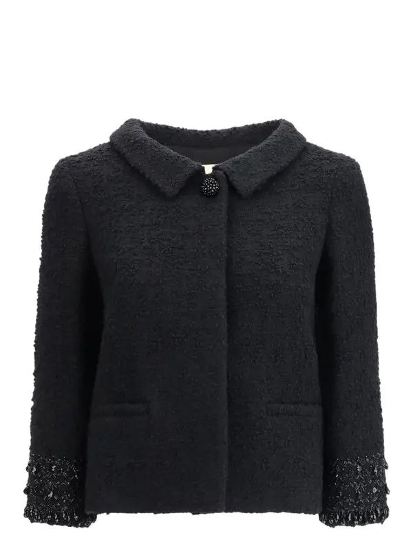 Valentino Garavani Tweed Virgin Wool Jacket - Black