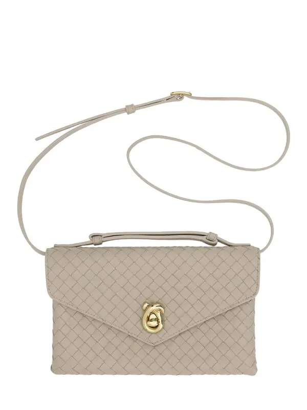 Bottega Veneta Knot Lock Shoulder Bag - Beige