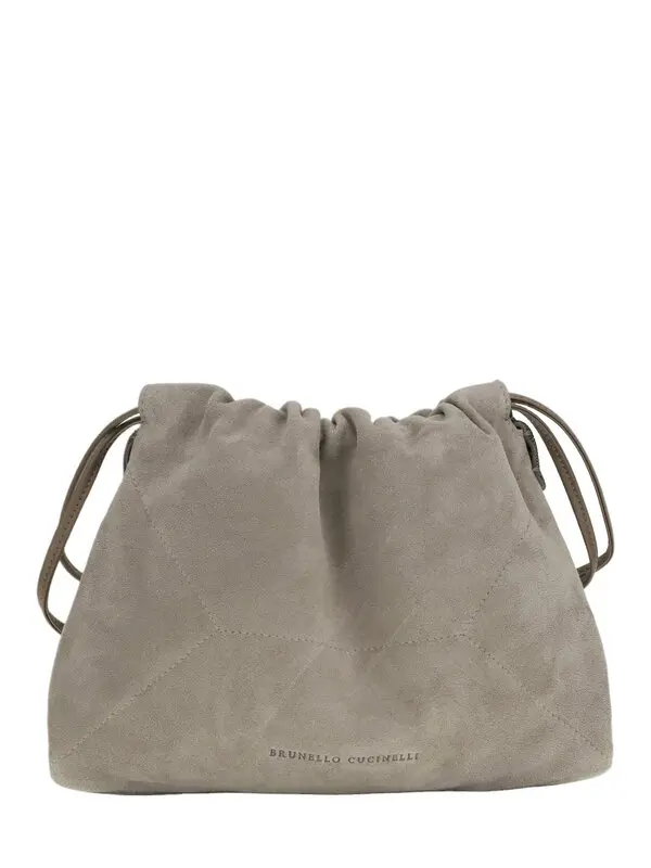 Brunello Cucinelli Suede Pouch - Grey