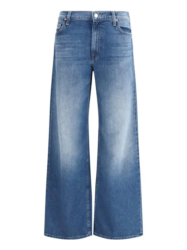 MOTHER The Rerun Zip Sneak Jeans - Blue