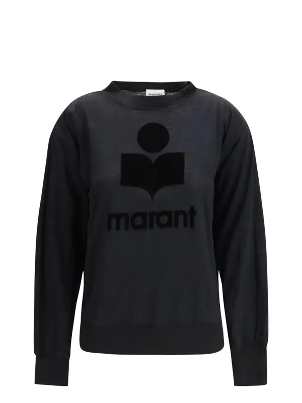 MARANT ETOILE Marant Étoile Long-sleeved Sweatshirt With Logo - Black