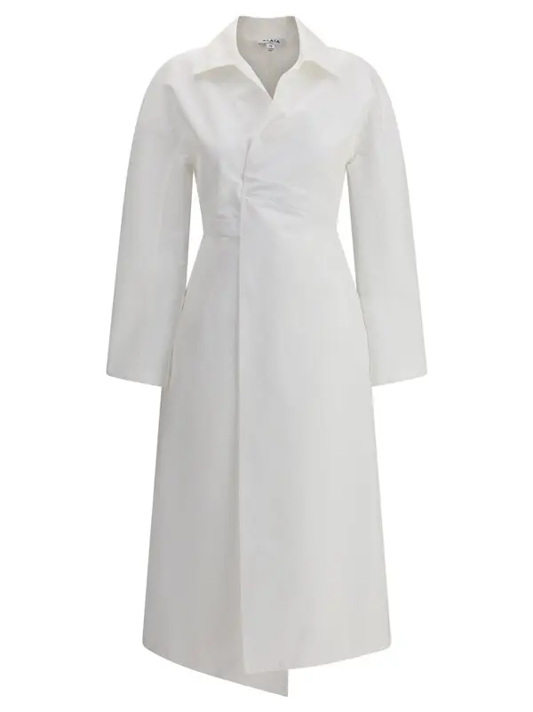 Alaïa Wrap Midi Dress - White