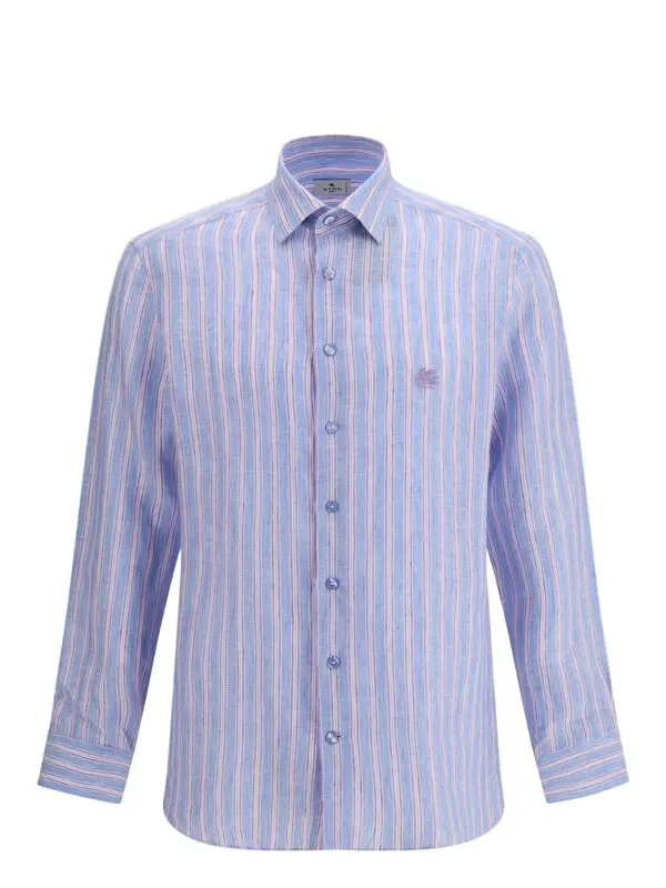 Etro Striped Linen Shirt - Multicolour
