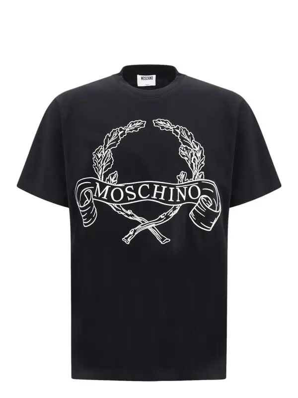 Moschino Axi Laurel Crown Ebroidery T-shirt Ale - Black