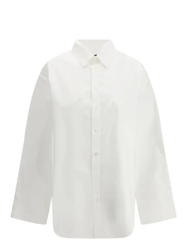 Balenciaga Lace-up Cotton Shirt - White