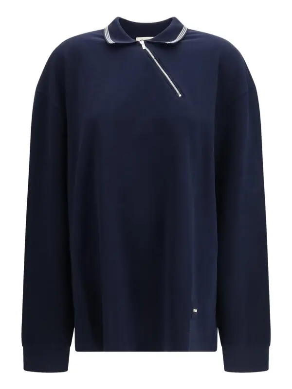 Miu Miu Long-sleeved Zip Polo - Blue