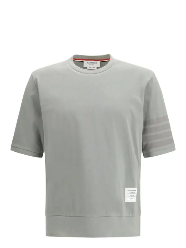 Thom Browne Bar Cotton Jersey T-shirt - Grey