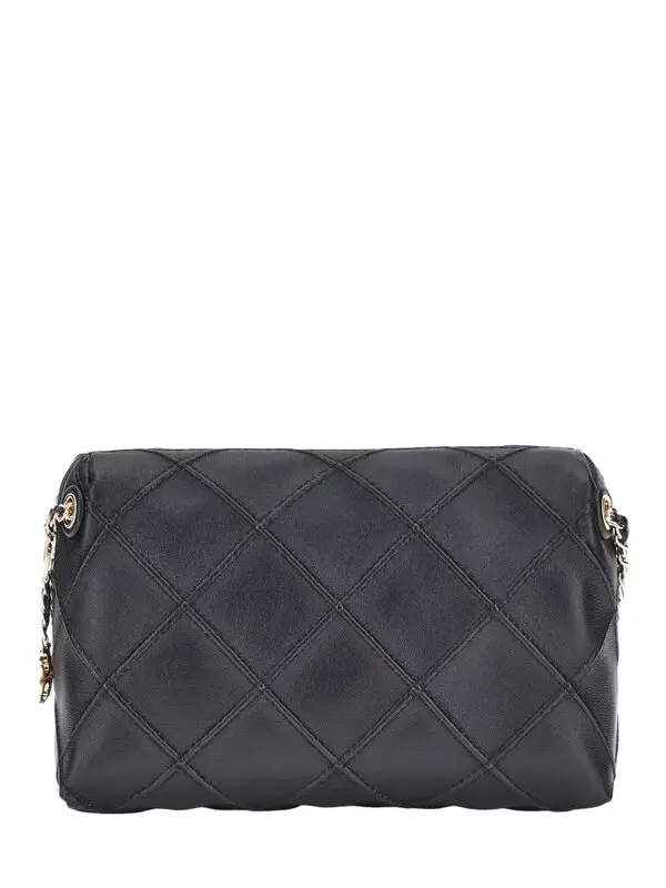 Tory Burch Fleming Quilted Leather Shoulder Bag - Black