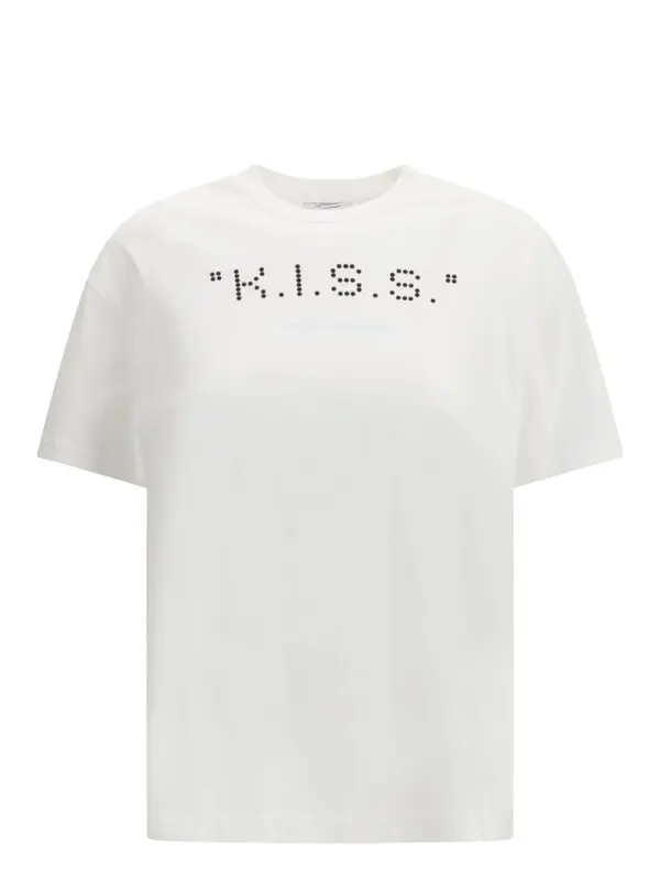 Off-White Kiss" Graphic Print Cotton T-shirt - White