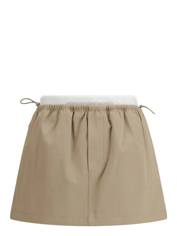 Alexander Wang Drawstring Mini Skirt - Beige
