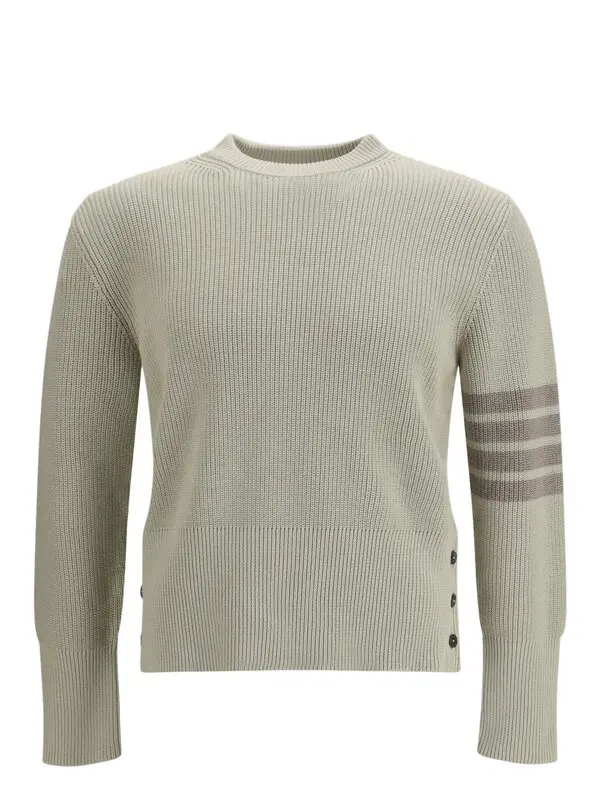 Thom Browne 4-bar Cotton Sweater - Beige