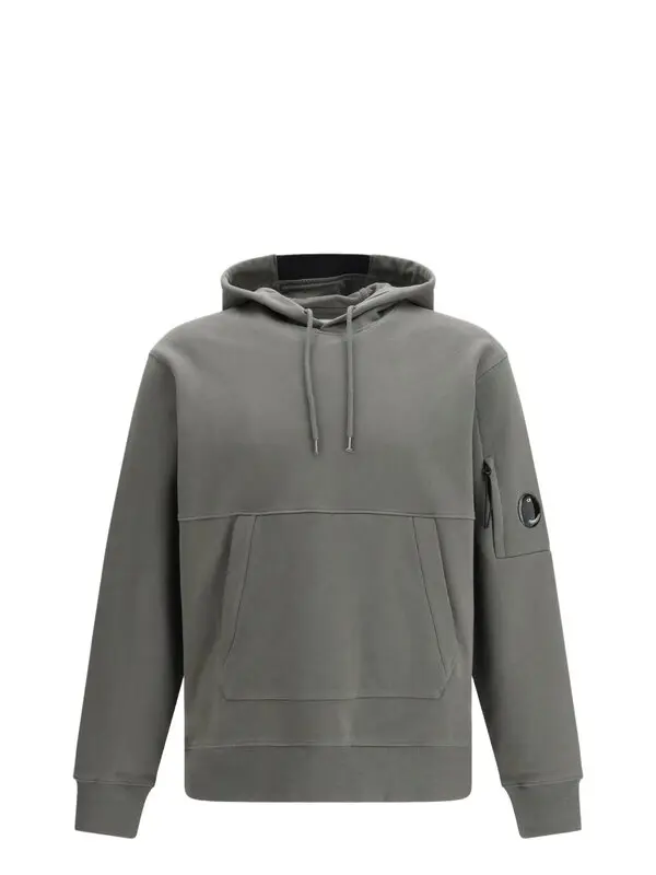 C.P. COMPANY Diagonal Raised Fleece Hooded Sweatshirt - Green