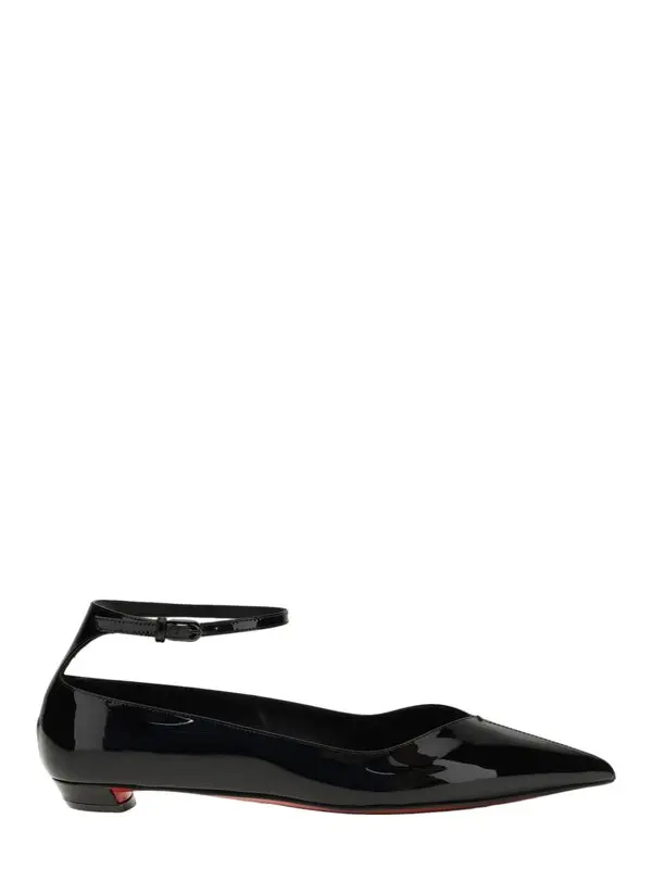 CHRISTIAN LOUBOUTIN Erozeena Ballerinas With Ankle Strap - Black