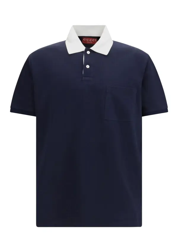 Gucci Piqué Polo - Blue