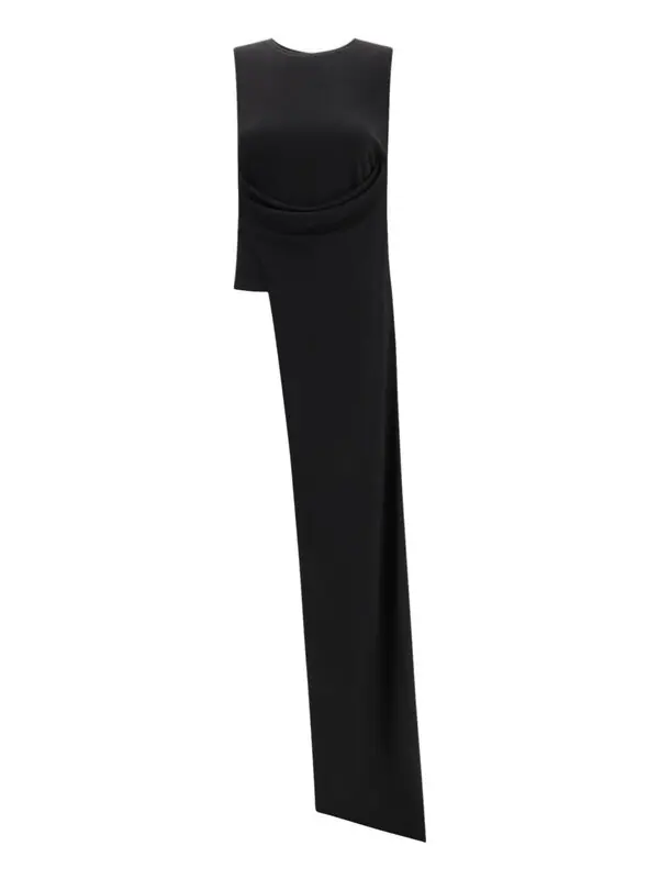 Ami Sleeveless Top With Lavallière Neckline In Jersey - Black