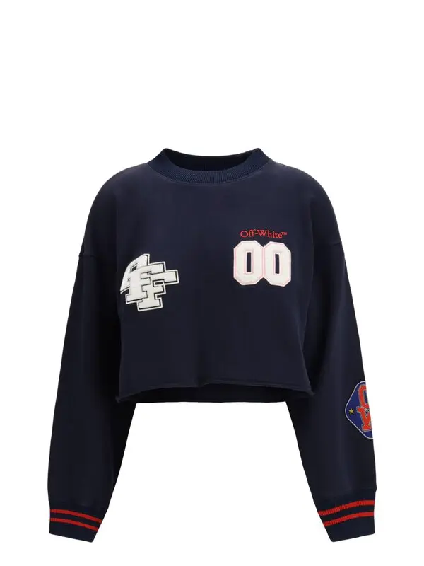 Off-White Royal Patch Cropped Sweatshirt - Blue