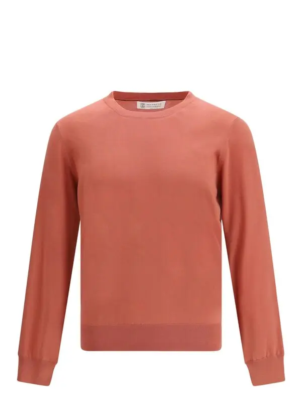 Brunello Cucinelli Cotton Sweater - Orange