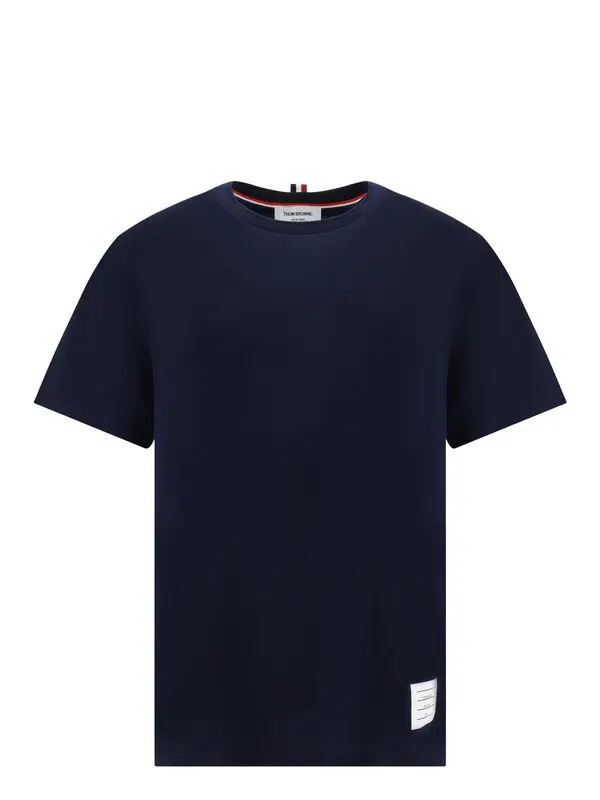 Thom Browne Short Sleeve Crewneck T-shirt - Blue