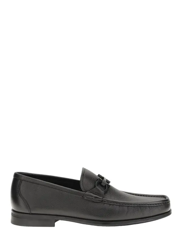 FERRAGAMO Gancini Buckle Loafers - Black
