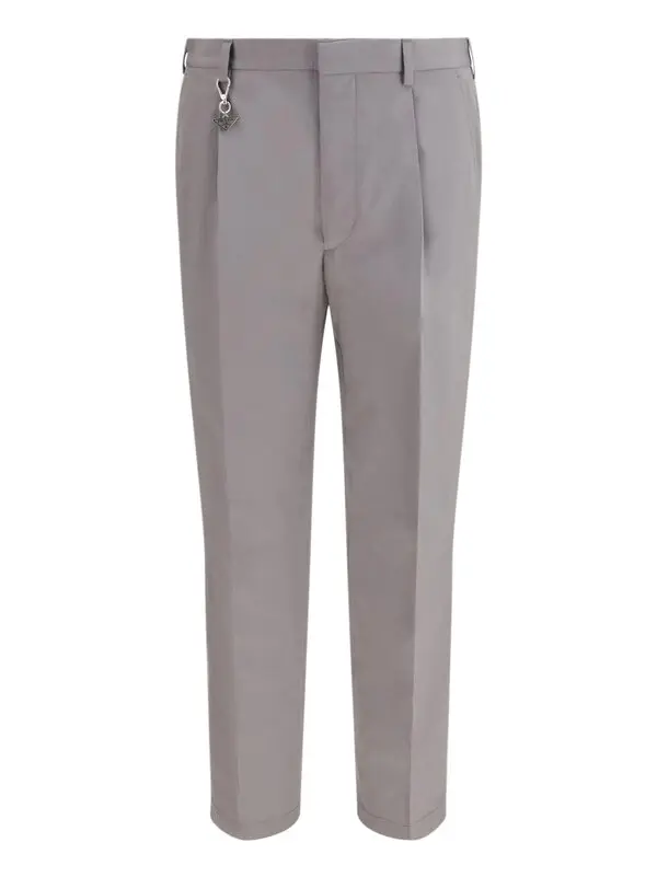 Prada Tailored Cotton Poplin Pants - Grey