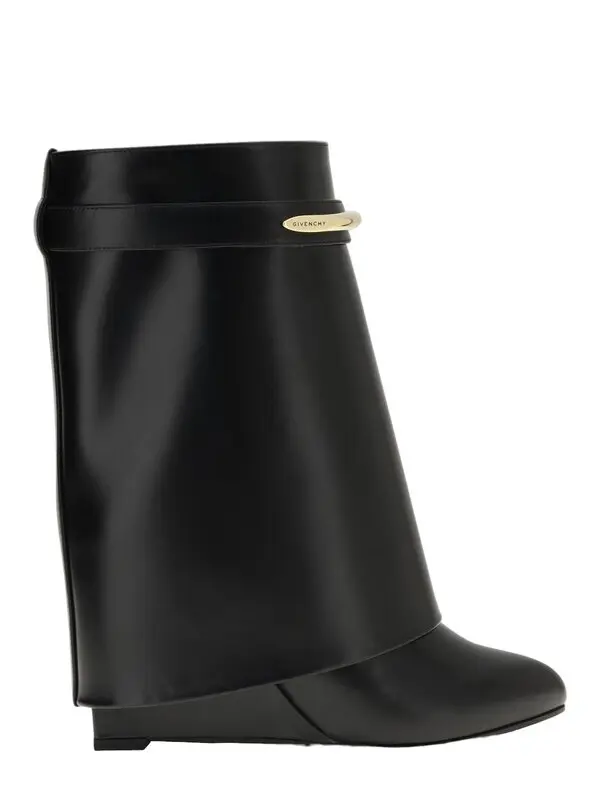 Givenchy Leather Shark Ankle Boots - Black