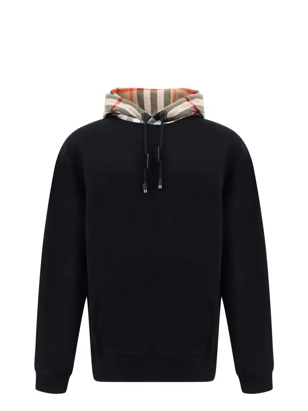 Burberry Samuel Cotton Hoodie - Black