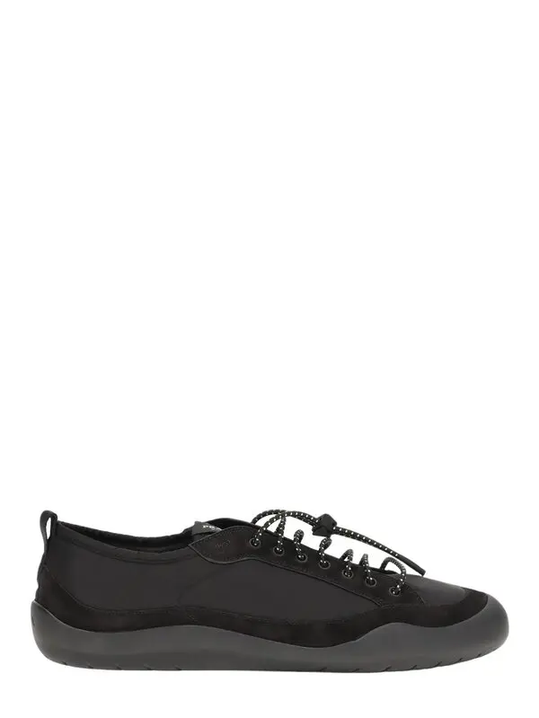 Prada Leather And Fabric Sneakers - Black