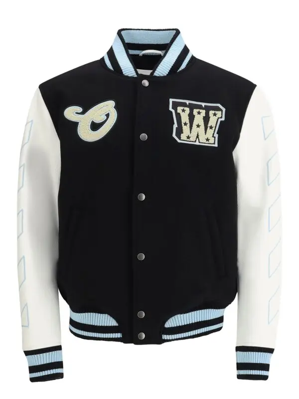 Off-White Varsity Star Logo Jacket - Black