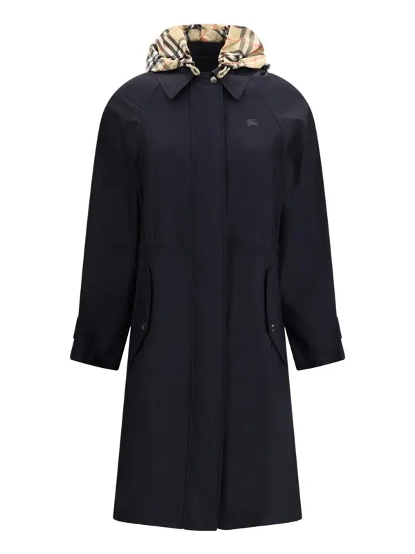 Burberry Newbury Parka In Stretch Nylon Twill - Black