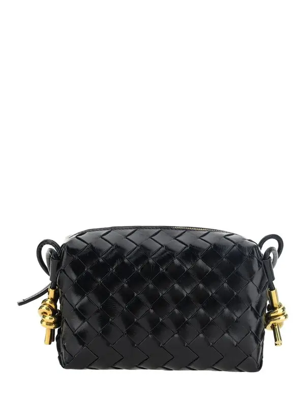 Bottega Veneta Loop Leather Shoulder Bag - Black