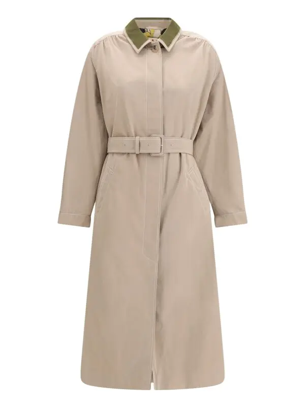 Marni Gabardine Trench Coat With Belt - Pink