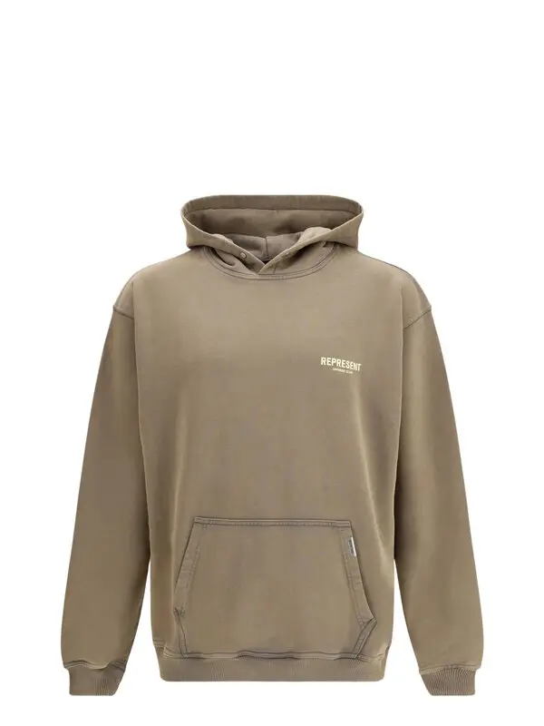 REPRESENT Owners Club Cotton Hoodie - Brown