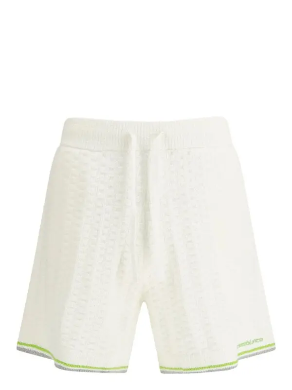 Casablanca Tennis Bouclé Shorts - White