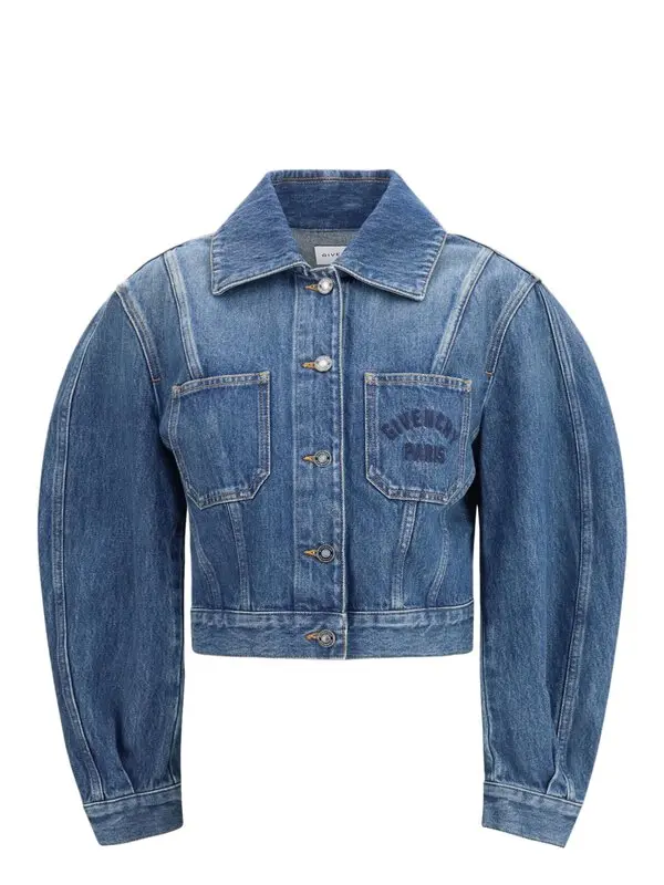 Givenchy Denim Cropped Jacket - Blue
