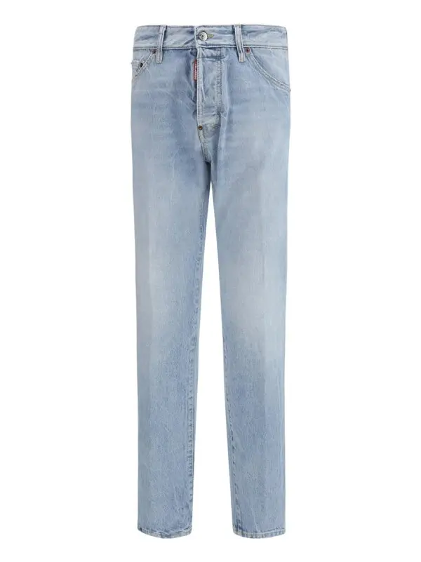 Dsquared2 Belt-loop Ripped Jeans - Light Blue