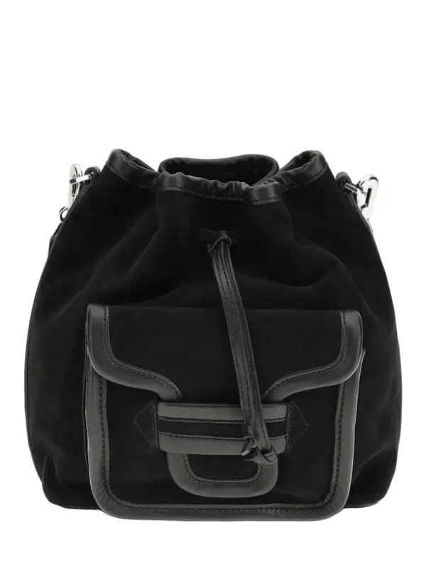 Pierre Hardy Alpha Suede Bucket Bag - Black