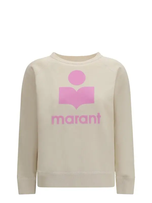 MARANT ETOILE Marant Étoile Millyny Sweatshirt With Contrasting Logo - Cream