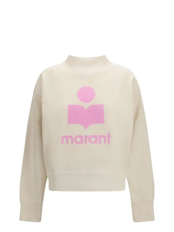 MARANT ETOILE Marant Étoile Moby Sweatshirt With Logo Print - Cream