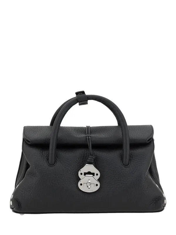 ZANELLATO Dotta Centauro Leather Shoulder Bag - Black