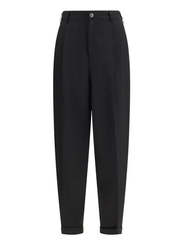 Marni Pleated Trousers With Elasticated Waistband - Black
