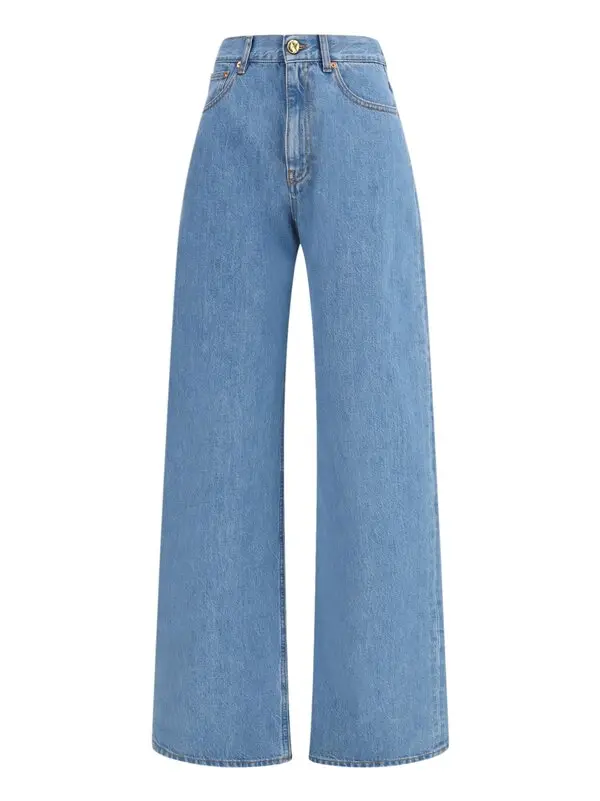 BLAZÉ MILANO Wide Leg Nariida Jeans - Blue