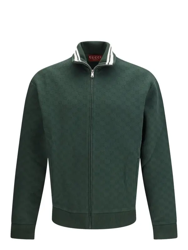 Gucci Gg Technical Jersey Zip Jacket - Green